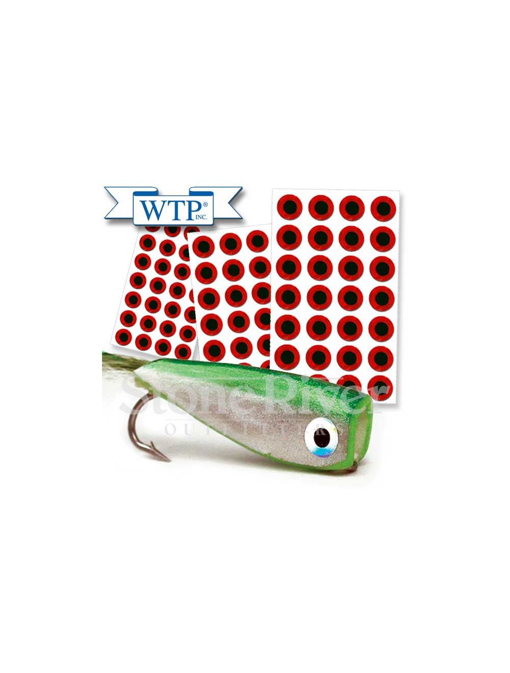 Prismatic Stick On Eyes - Red